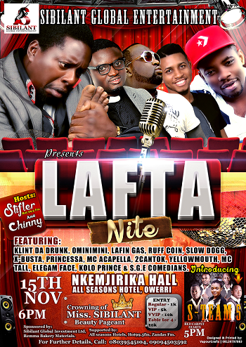 “Lafta Nite”. A Night of Music, Comedy, Fashion, Beauty and Laughter ...