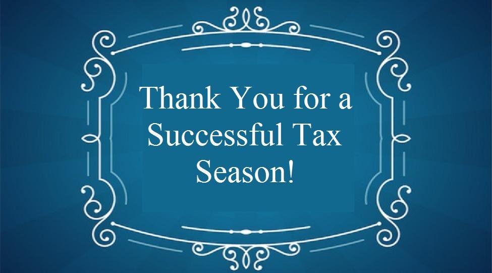 Thank you for a Successful Tax Season