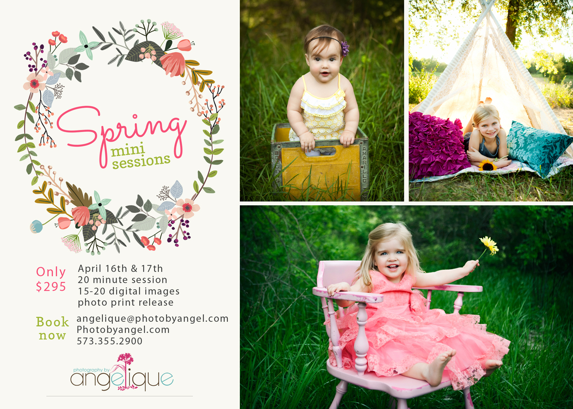 Photography by Angelique Spring Mini Sessions
