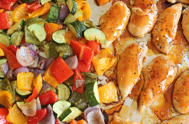 Sheet Pan Sweet and Sour Chicken and Veggies