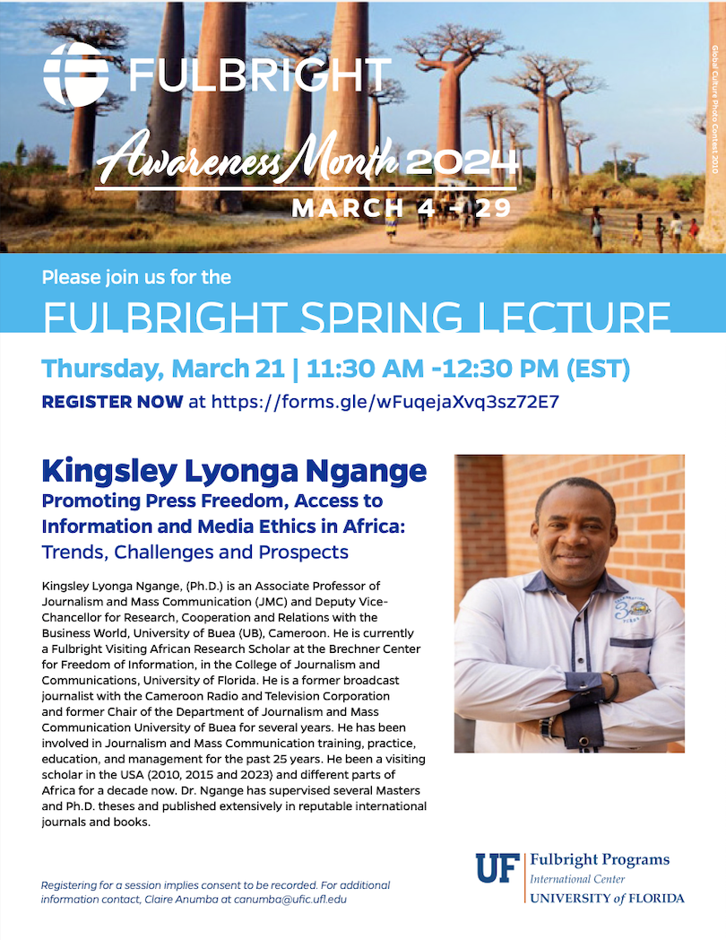 Fulbright Spring Lecture: Promoting Press Freedom, Access to ...
