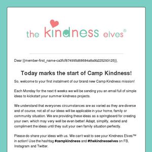 Camp Kindness: Week 1 by The Kindness Elves™