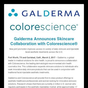 Galderma Announces Skincare Collaboration with Colorescience®