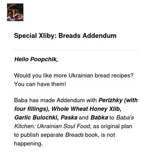 Ukrainian Special Breads Addendum