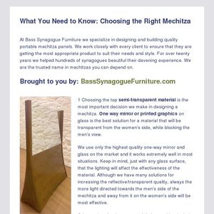 Mechitzas: What you need to know!