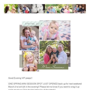ONE MORE SPOT OPEN!!