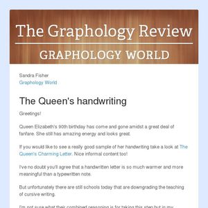 The Graphology Review - The Power of Handwriting