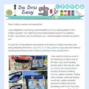 Your Craftsy pattern download