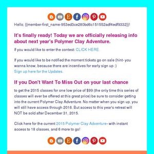 Special Announcement!