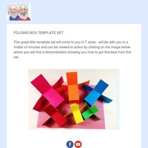 FOLDING BOX TEMPLATE SET