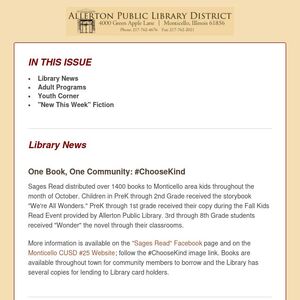 Allerton Public Library - October eNews