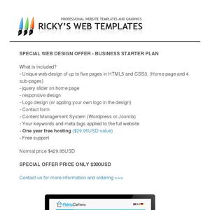 Web Design Special Offer