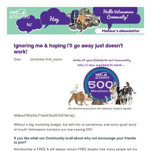 Ignoring me & hoping I'll go away doesn't work - trust me!