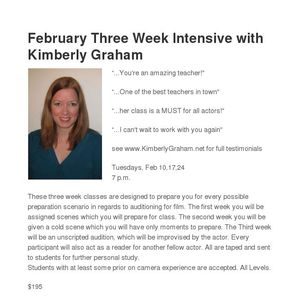 February Three Week Intensive with Kimberly Graham