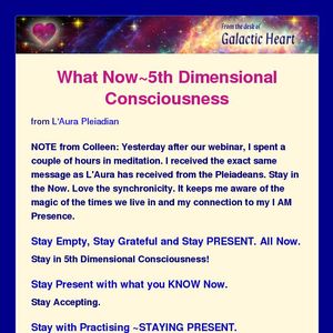 What NOW~5D Consciousness