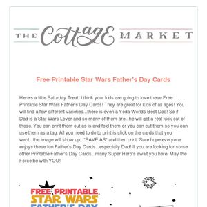 Free Printable Star Wars Father's Day Cards