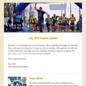 Captain Update - July 2018