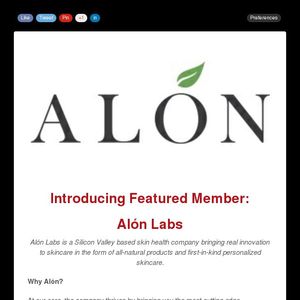 Introducing Featured Member: Alón Labs